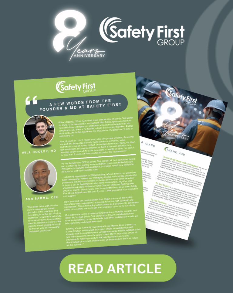Celebrating 8 Years of Safety First! – Safety First Group